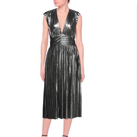 Rebecca Minkoff | Dresses | Rebecca Minkoff Silver Midi Dress | Poshmark